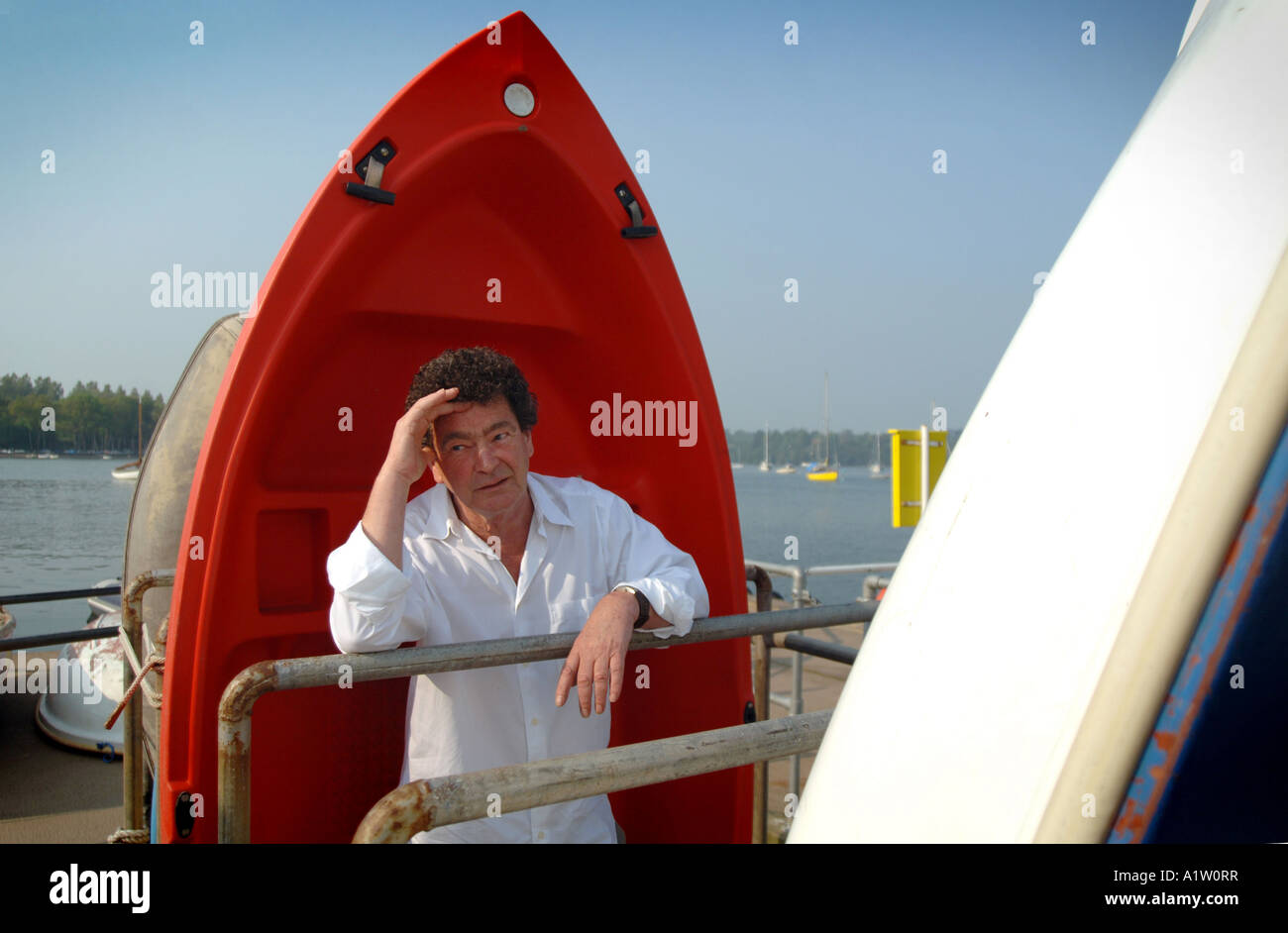 Poet Brian Patten pictured at Dittisham South Devon Stock Photo - Alamy