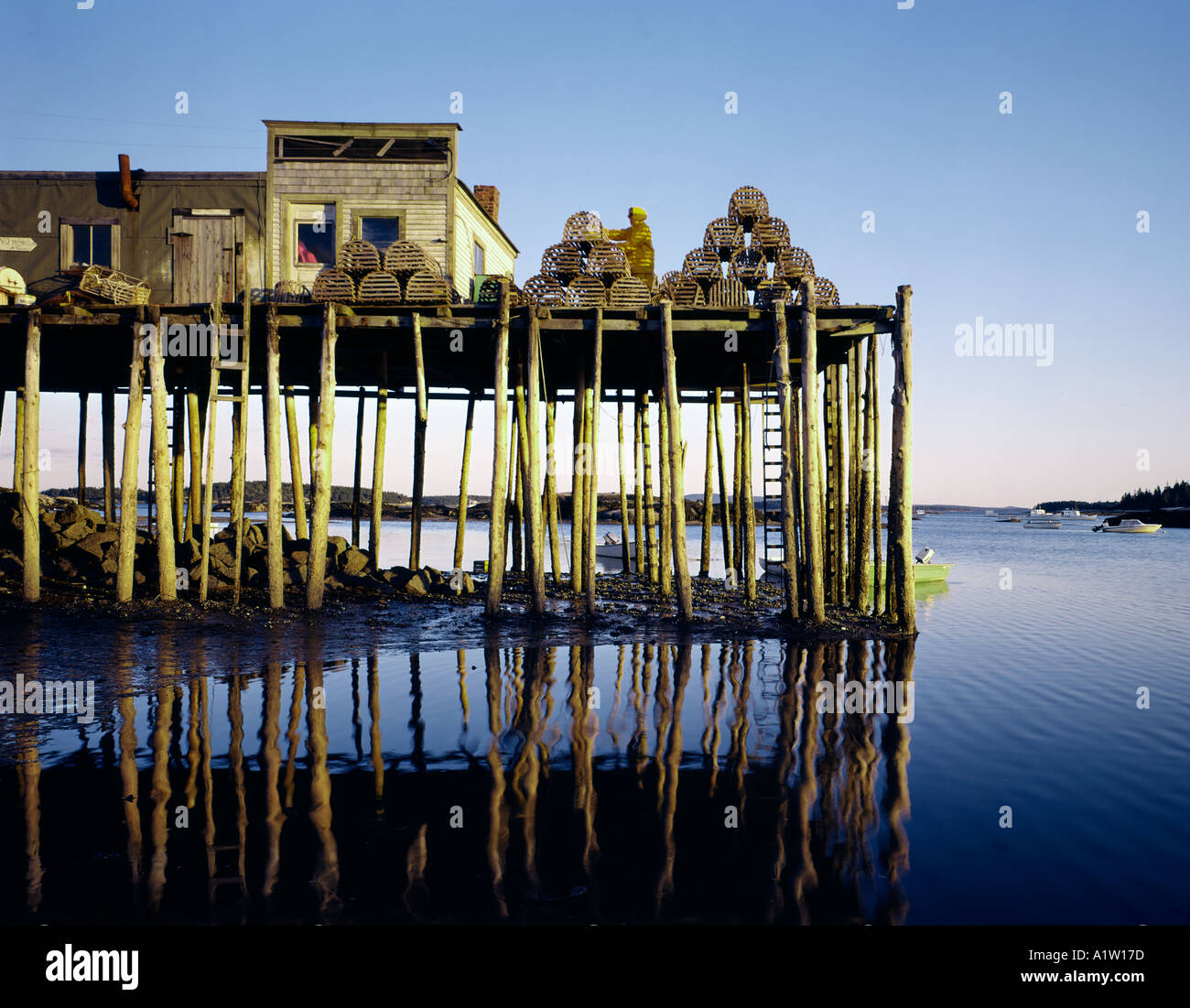 Stonington Maine Deer Isle fishing docks Stock Photo - Alamy