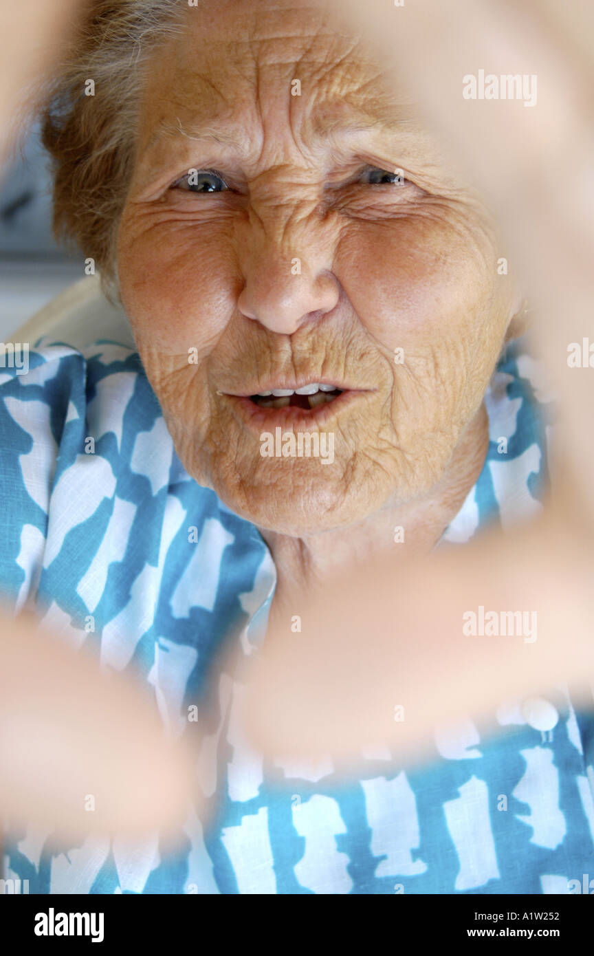 Sun tanned old woman hi-res stock photography and images - Alamy
