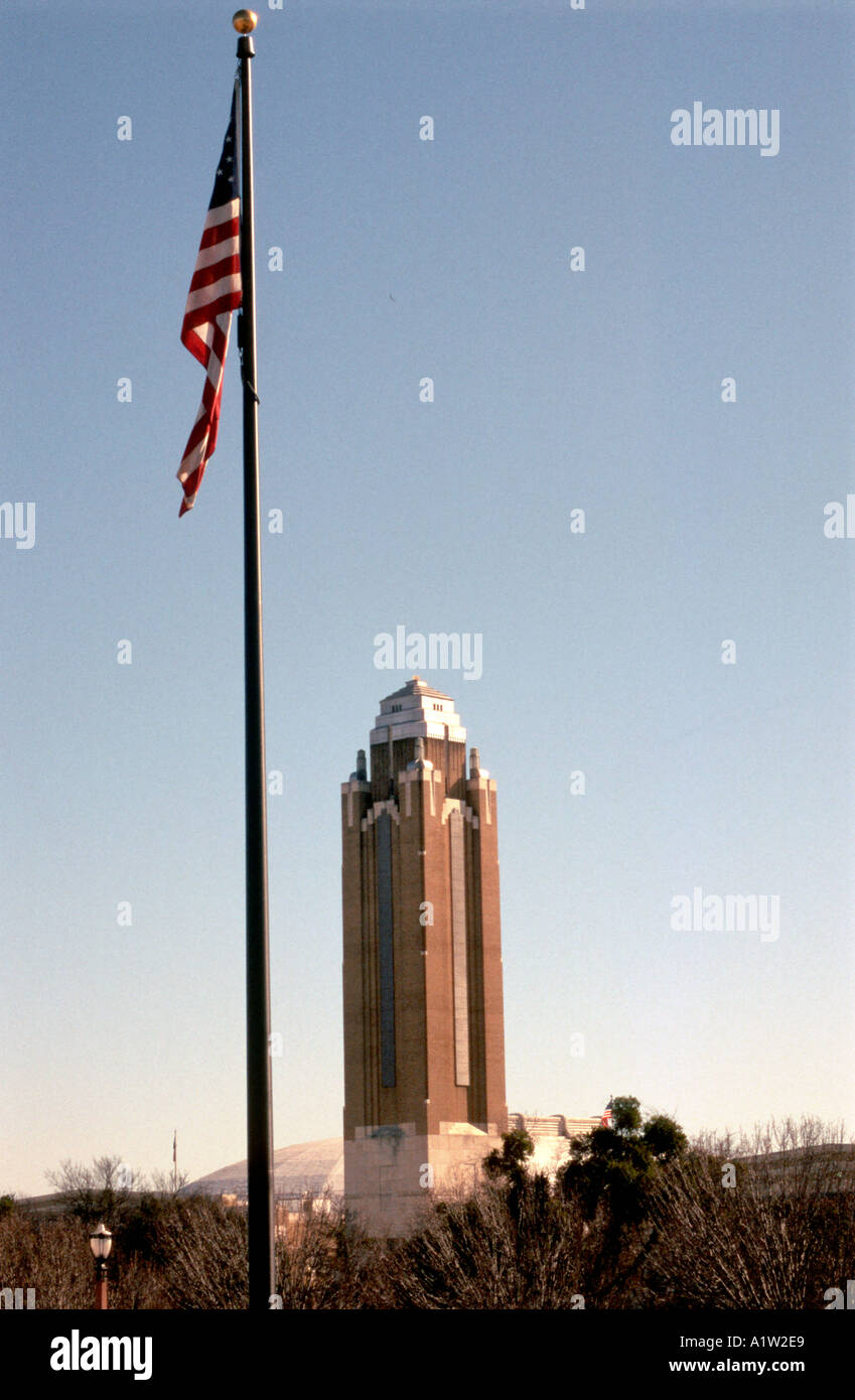 The stars and stripes flying outside the Will Rogers center Fort Worth ...