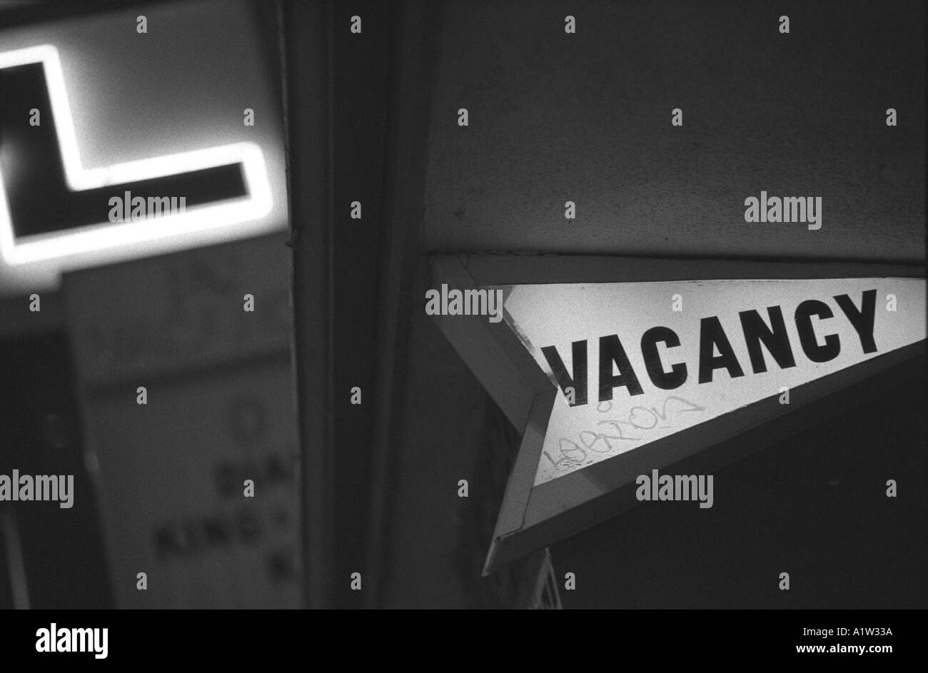 Hotel vacancy sign Stock Photo - Alamy