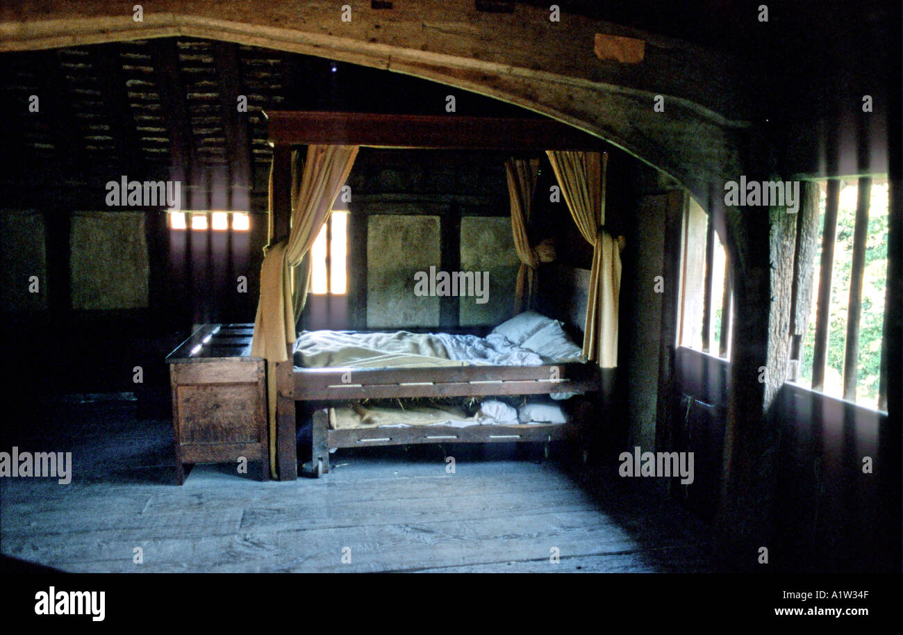 Family bedroom circa 1700s Stock Photo - Alamy