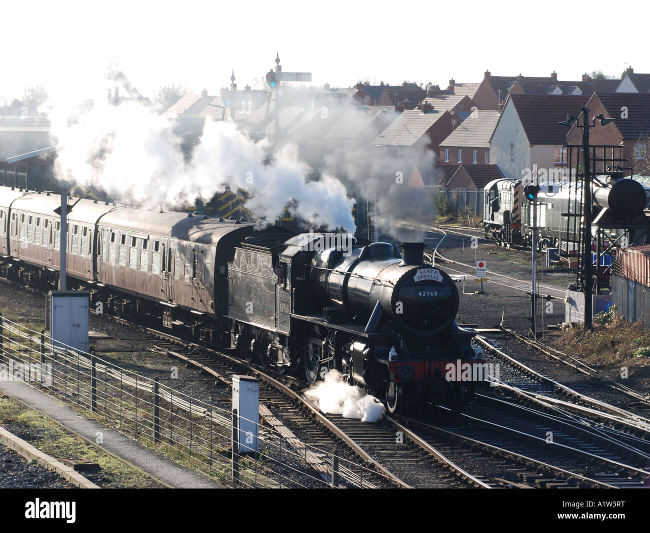 Santa Special train on Severn Valley Railway at Kidderminster ...