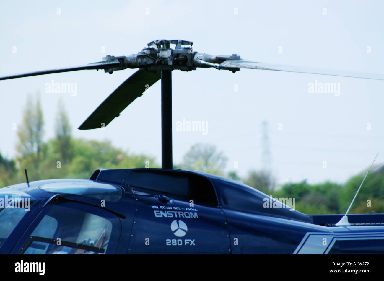 An Enstrom 280 FX helicopter at Barton aerodrome lancashire england ...