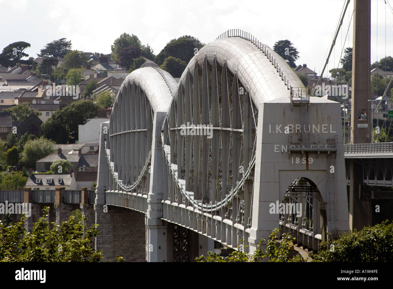 Tamar Rail Bridge Devon England Stock Photo - Alamy