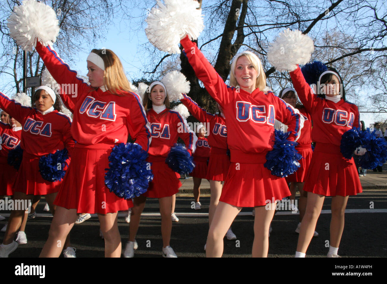 American cheer leaders at the New Years Day Parade New years day 2007 ...