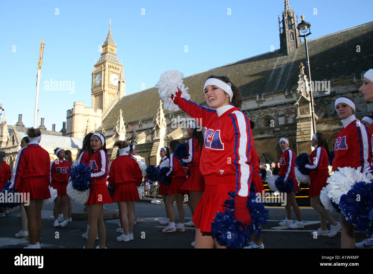 American cheer leaders at the New Years Day Parade New years day 2007 ...