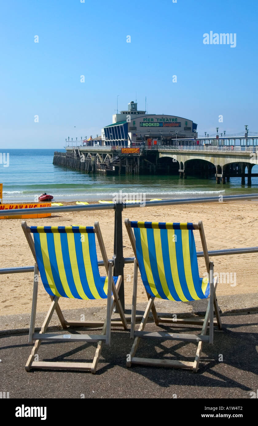 Bournemouth pier Poole Bay England Stock Photo - Alamy