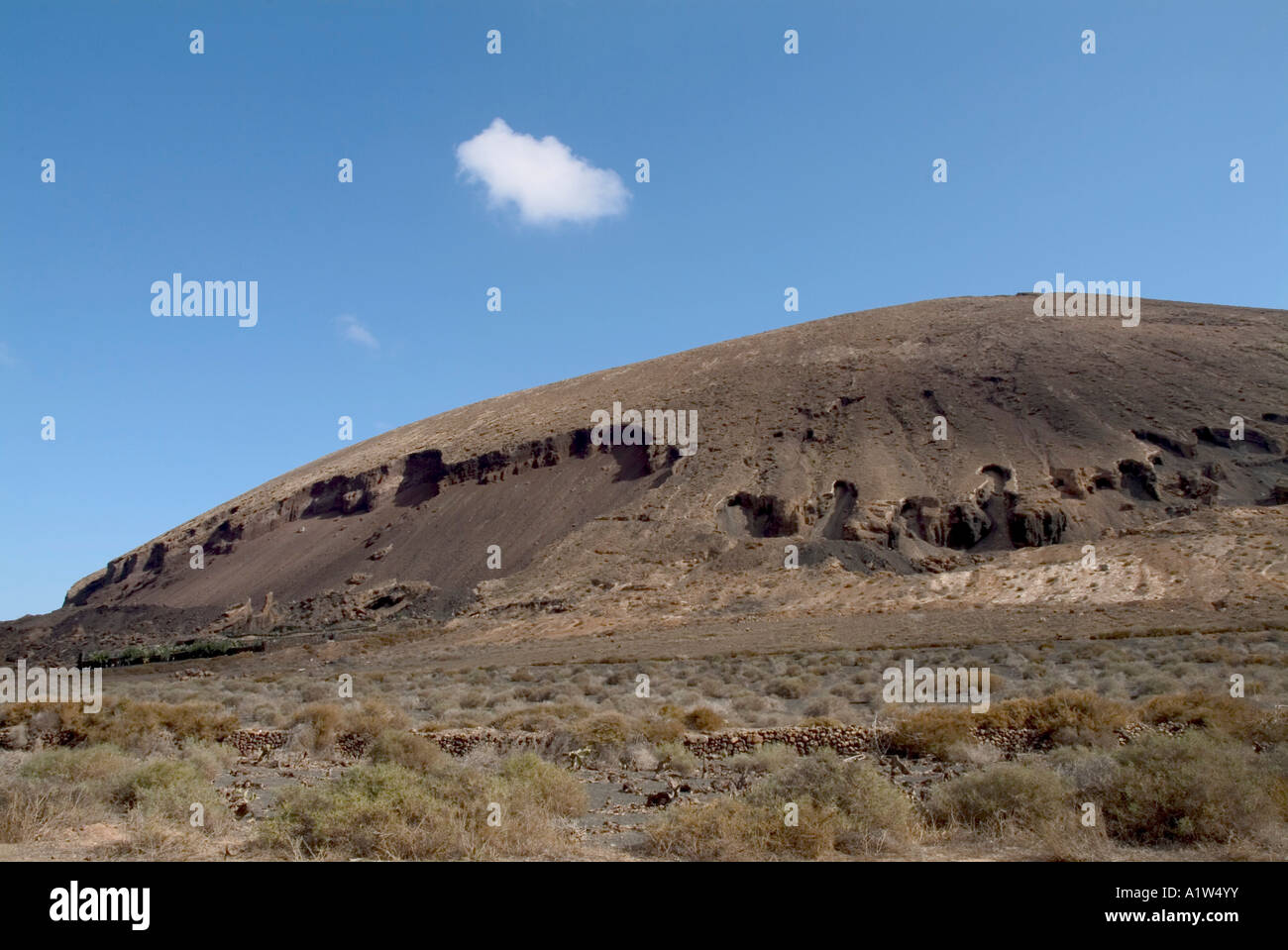 landslide rockfall erosion on volcano mountain side Stock Photo - Alamy