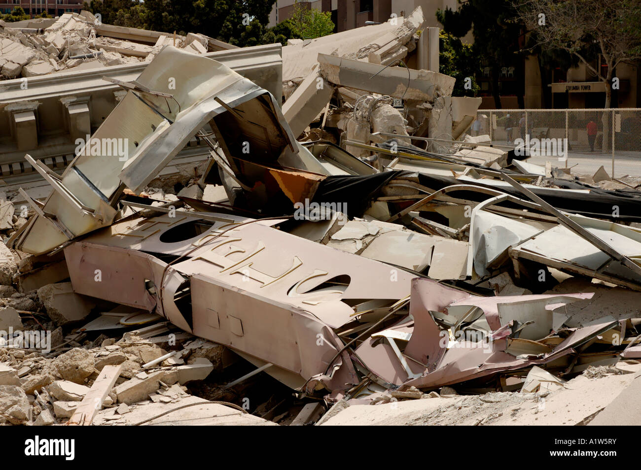 Remains of Hotel San Diego after implosion San Diego California USA ...