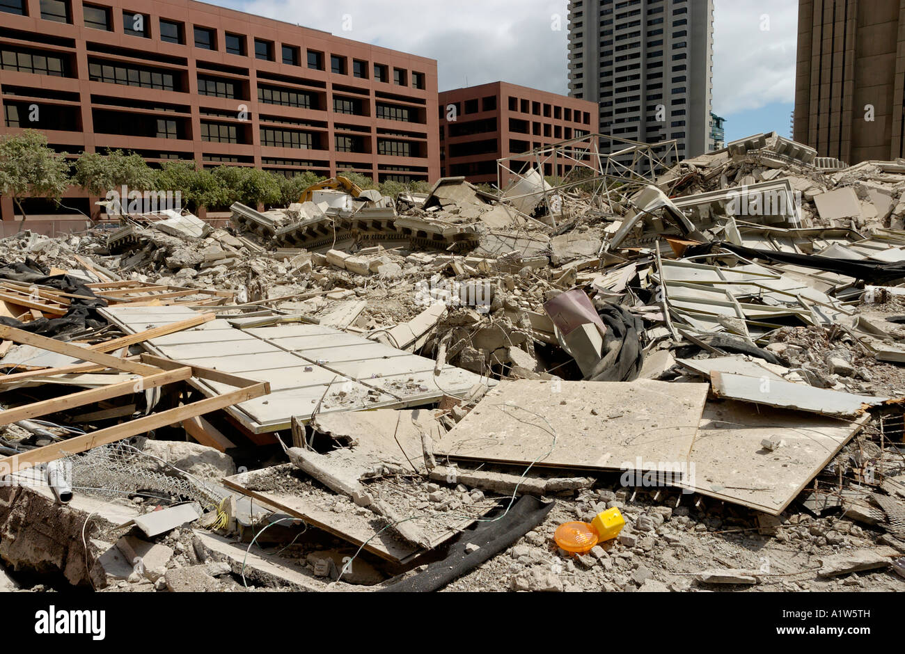 Remains of Hotel San Diego after implosion San Diego California USA ...