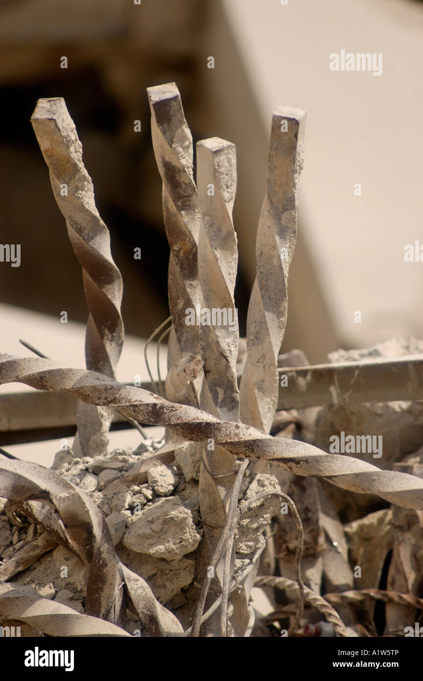 Color image of bent and dusty rebar Stock Photo - Alamy