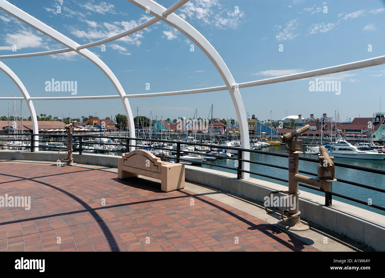 Observation deck at harbor Long Beach California USA Stock Photo - Alamy