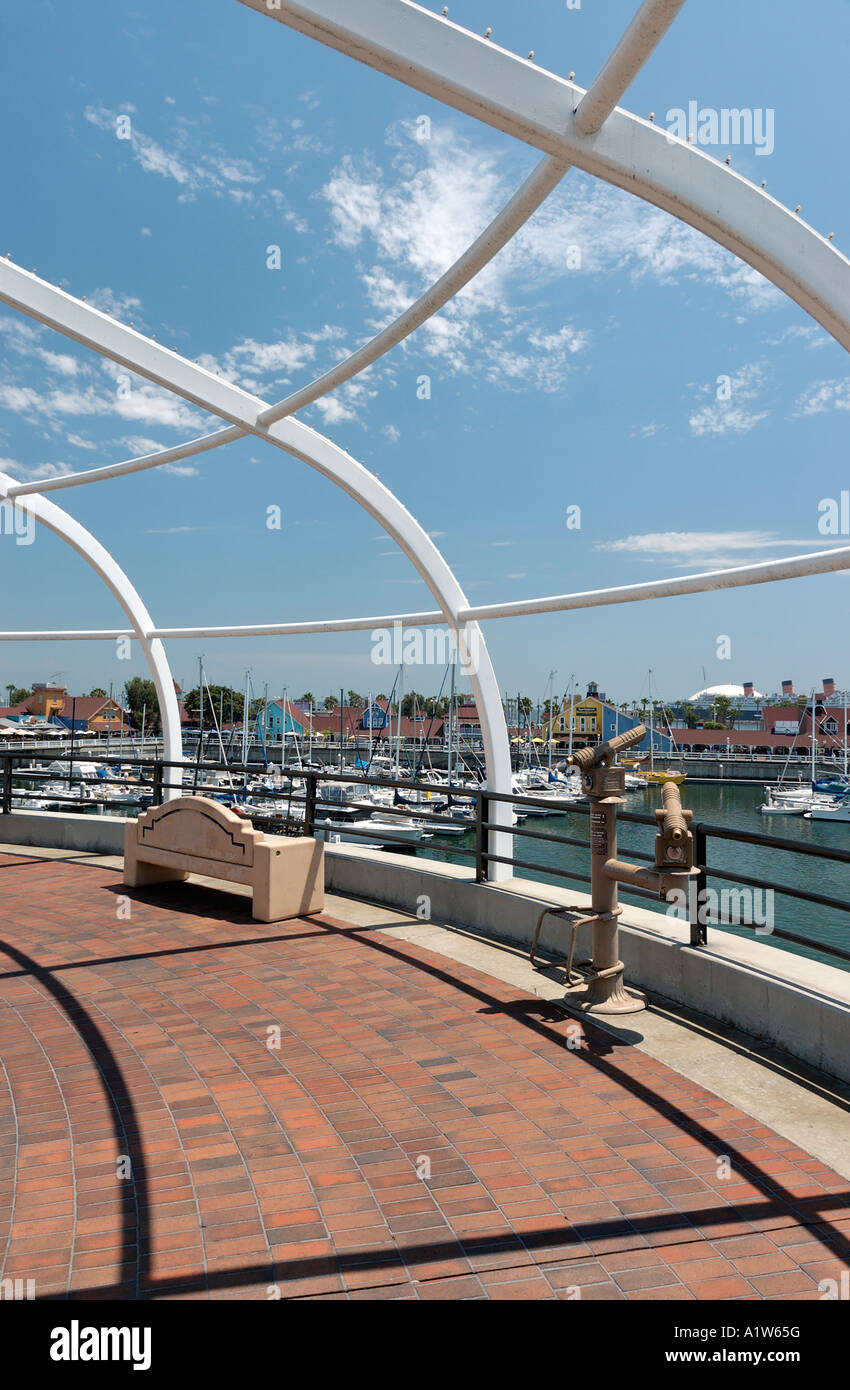 Observation deck at harbor Long Beach California USA Stock Photo - Alamy