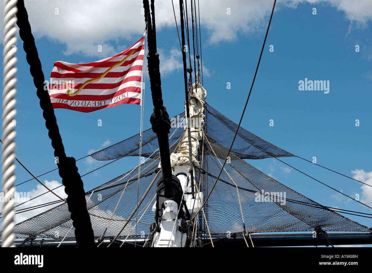 USS Constitution and Navy Jack flag Charlestown Navy Yard Boston ...