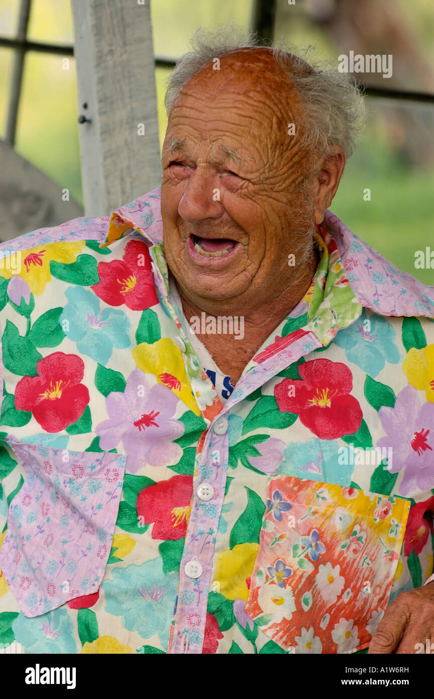Portrait of old man on his farm in rural West Rockport Maine USA Stock ...