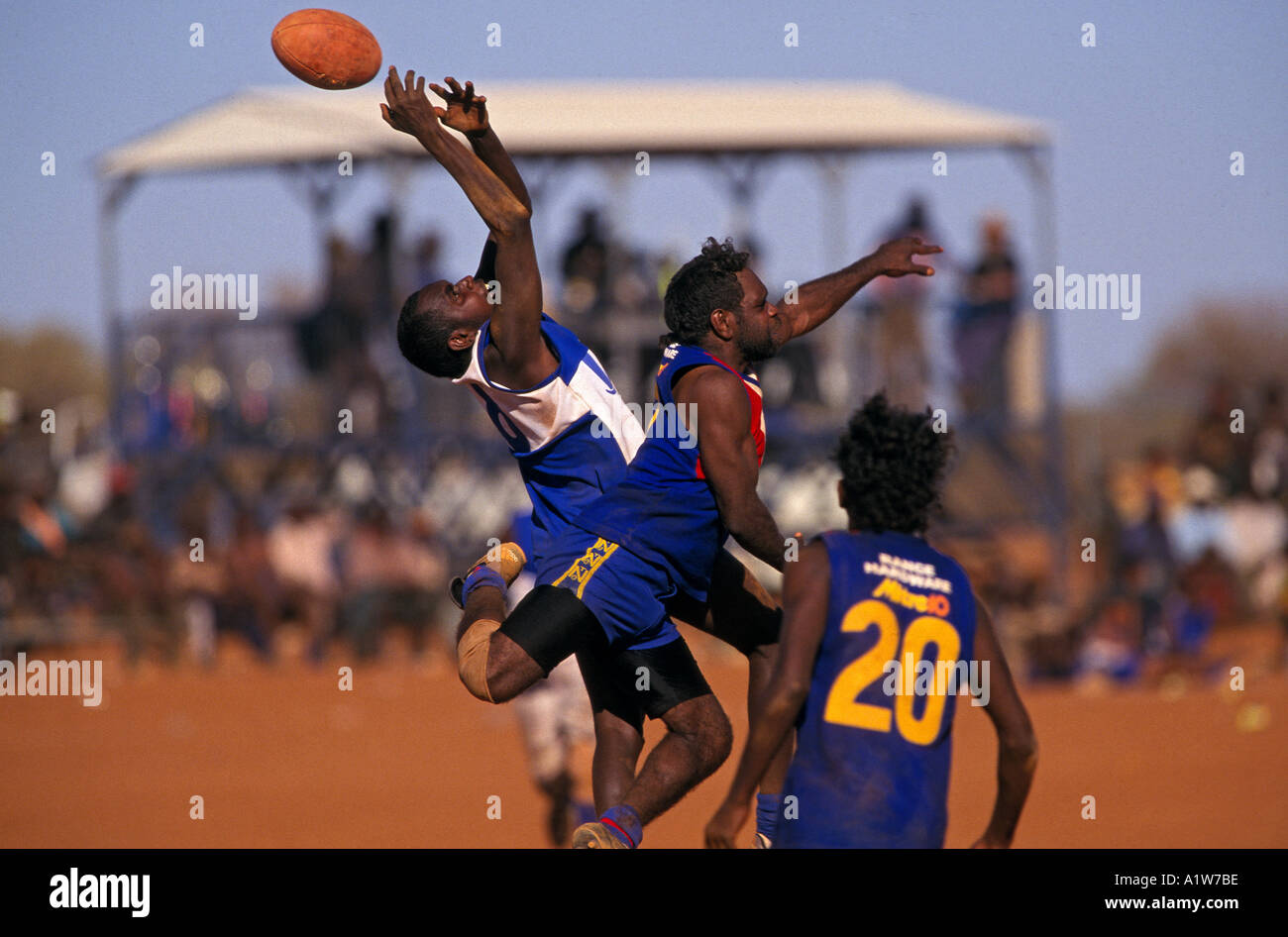 Football match, aboriginal community, Australia Stock Photo - Alamy