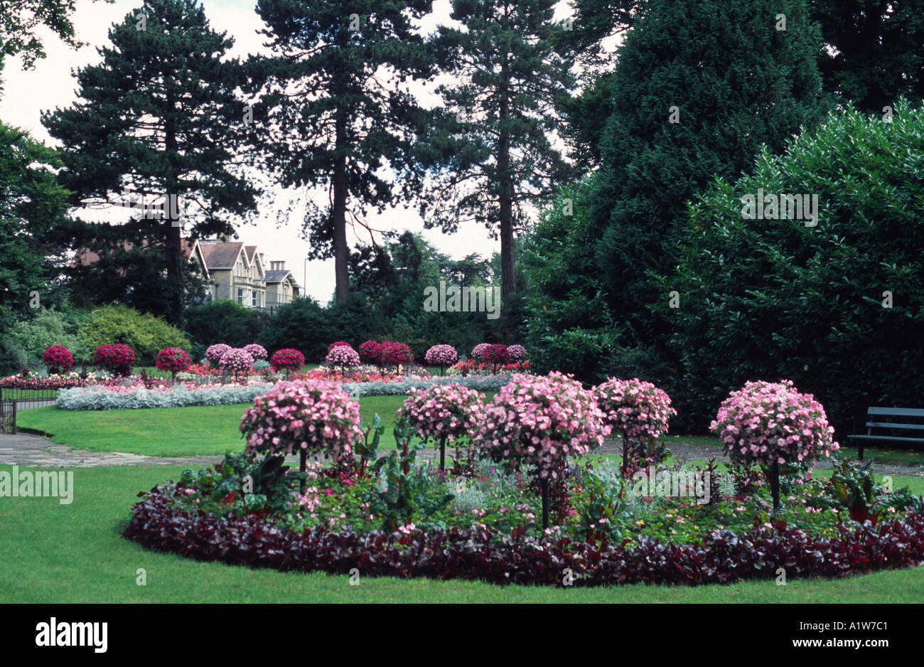 Summer flower display Sydney Gardens Bath Spa, Somerset, England UK ...