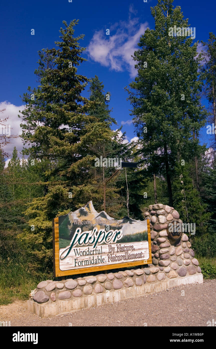 Park Sign Jasper Alberta Canada Stock Photo - Alamy