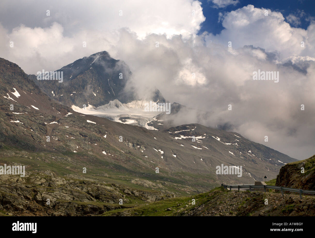 Gavia Pass, Stelvio National Park, Northern Italian Alps Stock Photo ...
