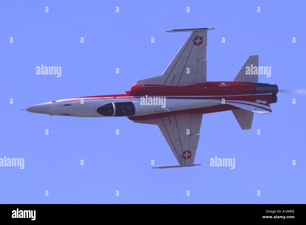 Northrop F-5E Tiger II of the Patrouille Suisse aerobatic display team ...