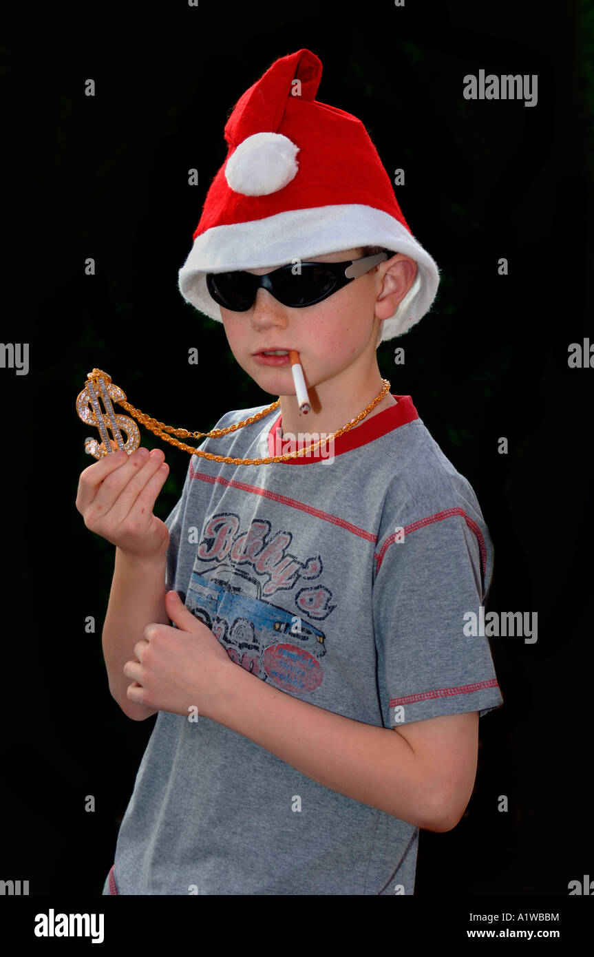 Cool Santa,Young Boy Presenting A Modern Day Image Of Santa Claus & The ...