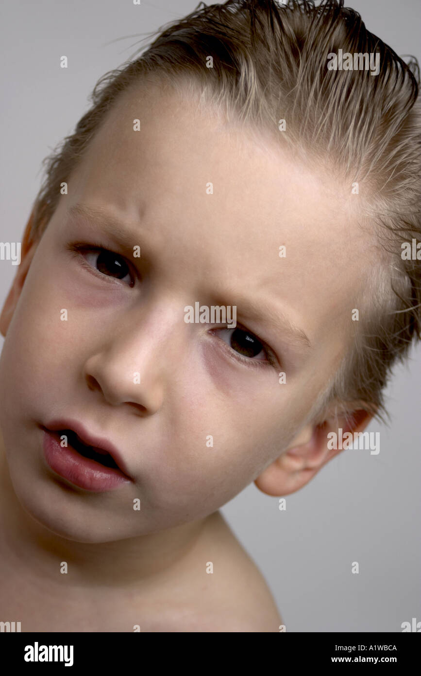 Portrait of male child Stock Photo - Alamy