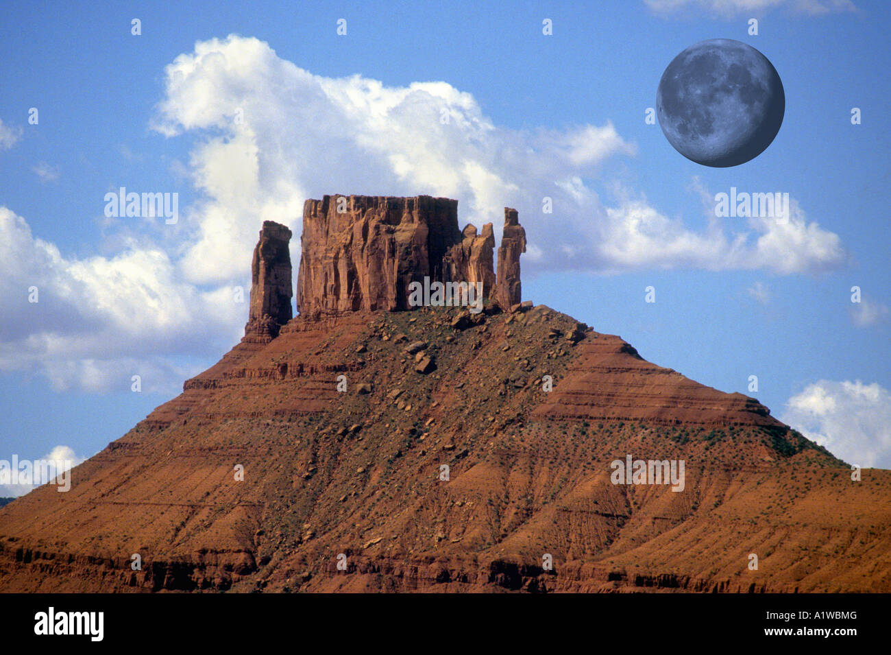 One Of Many Geological Monuments Found In The State Of Utah USA Stock ...