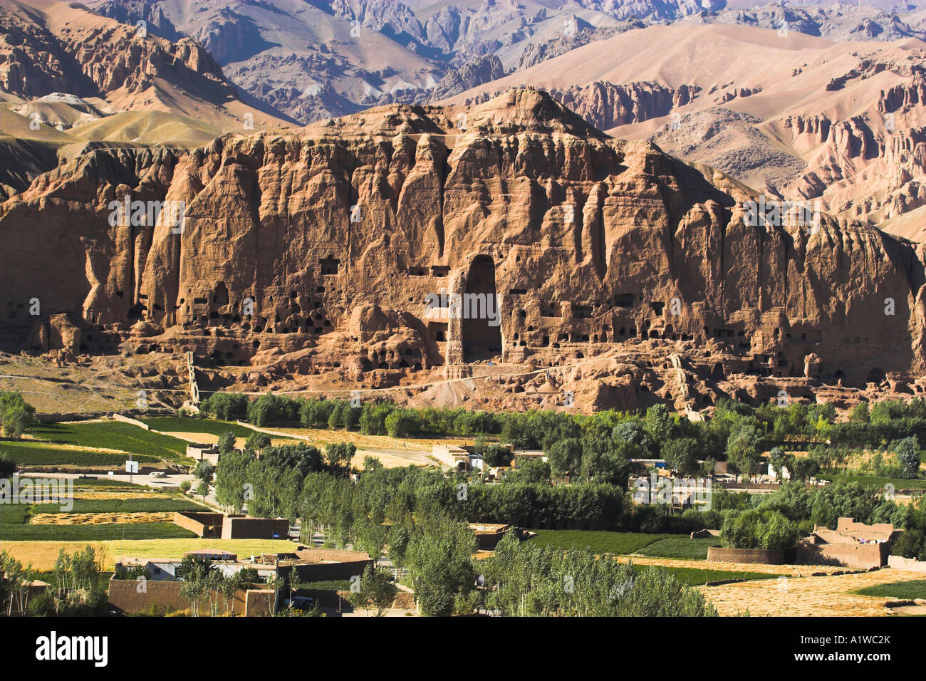AFGHANISTAN Bamiyan Province Bamiyan View of Bamiyan valley and village ...