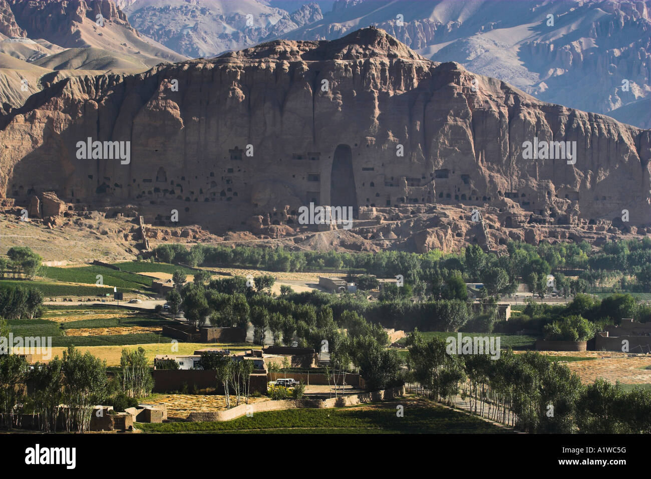 AFGHANISTAN Bamiyan Province Bamiyan View of Bamiyan valley and village ...