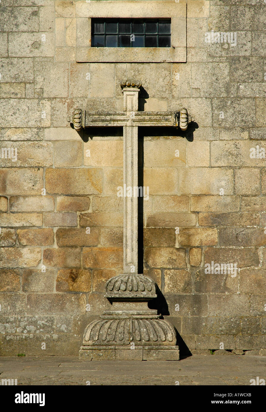 Cross in Front of Cathedral of Lamego, Portugal, Europe Stock Photo - Alamy
