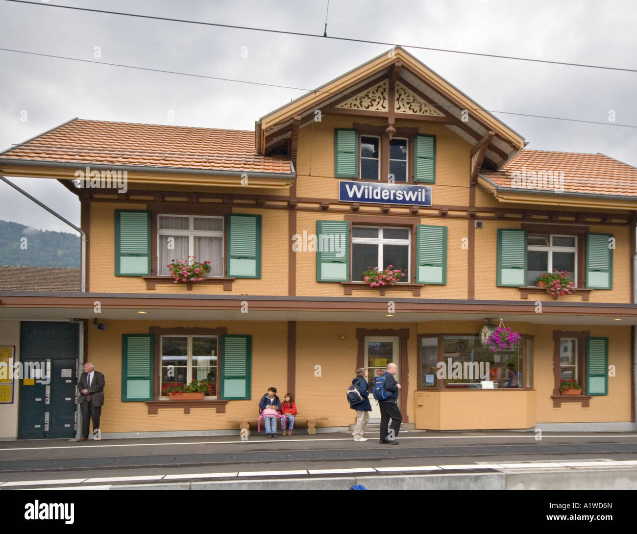 Wilderswil Railway Station near Interlaken Switzerland Stock Photo - Alamy