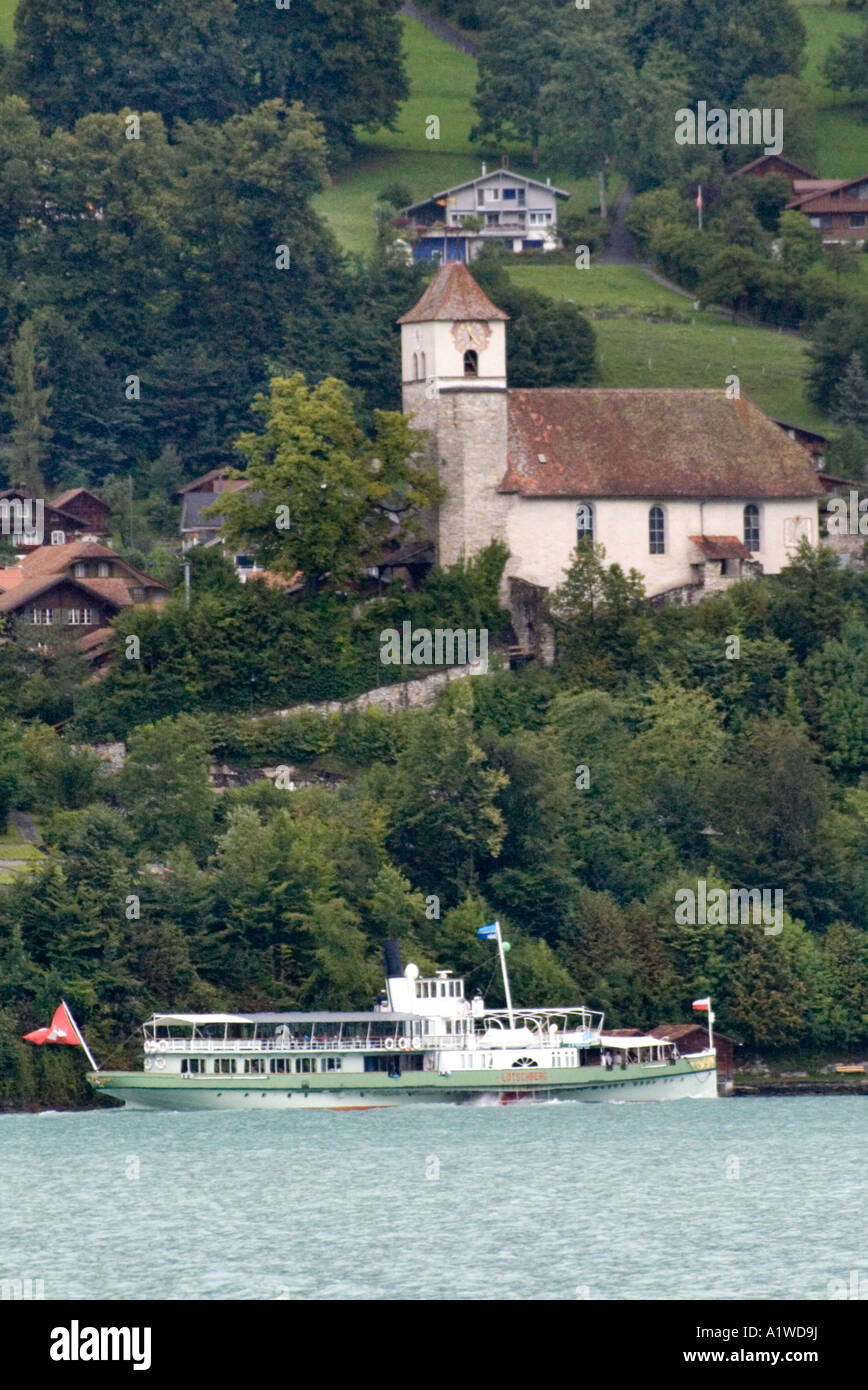 Ringgenberg Brienzersee Switzerland with paddlesteamer Lotschberg Stock ...