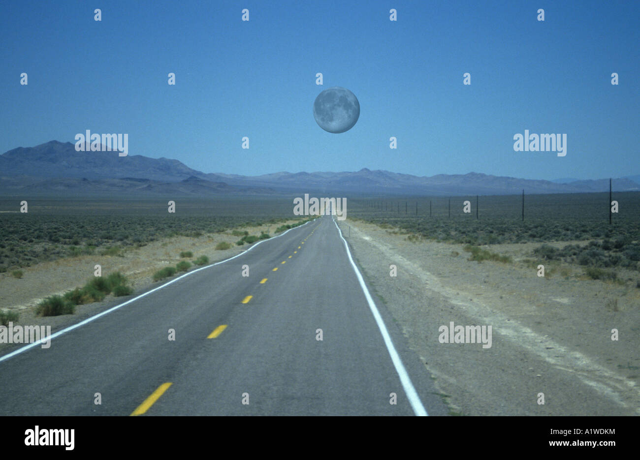 Infinite Highway In California USA Stock Photo - Alamy