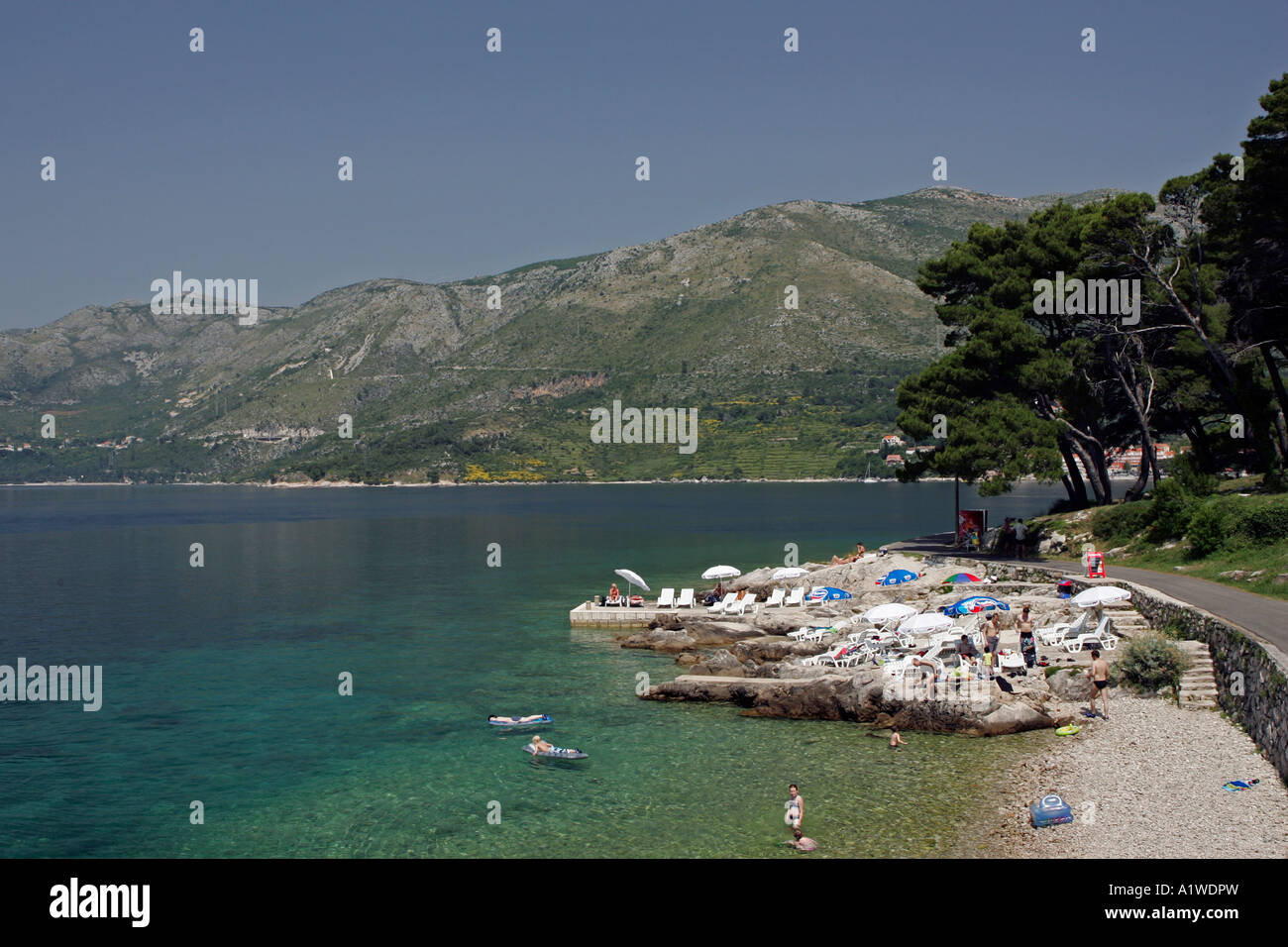Beach Cavat Croatia Stock Photo - Alamy
