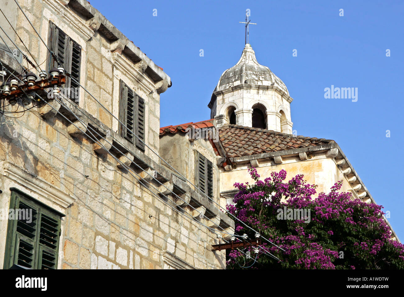 Cavtat Croatia old medieval town and church Stock Photo - Alamy