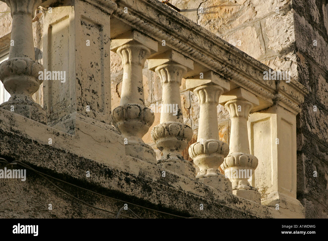 Cavtat Croatia old medieval town balustrade Stock Photo - Alamy