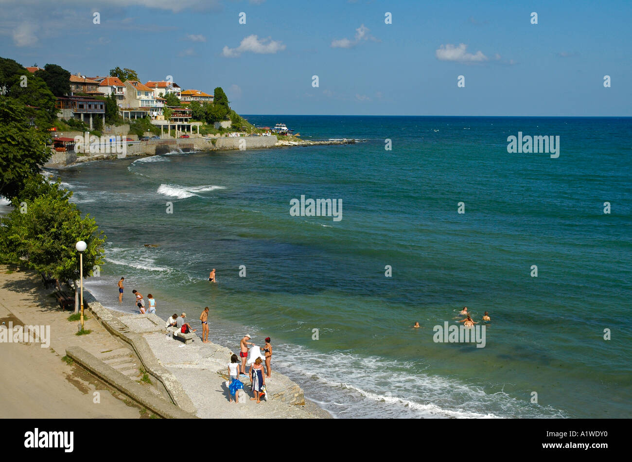 Beach in Nesebar, Bulgaria, Europe Stock Photo - Alamy