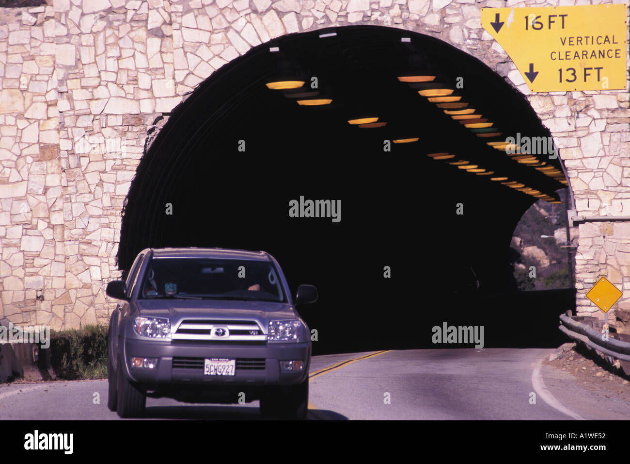 Guard rail car driving hi-res stock photography and images - Alamy