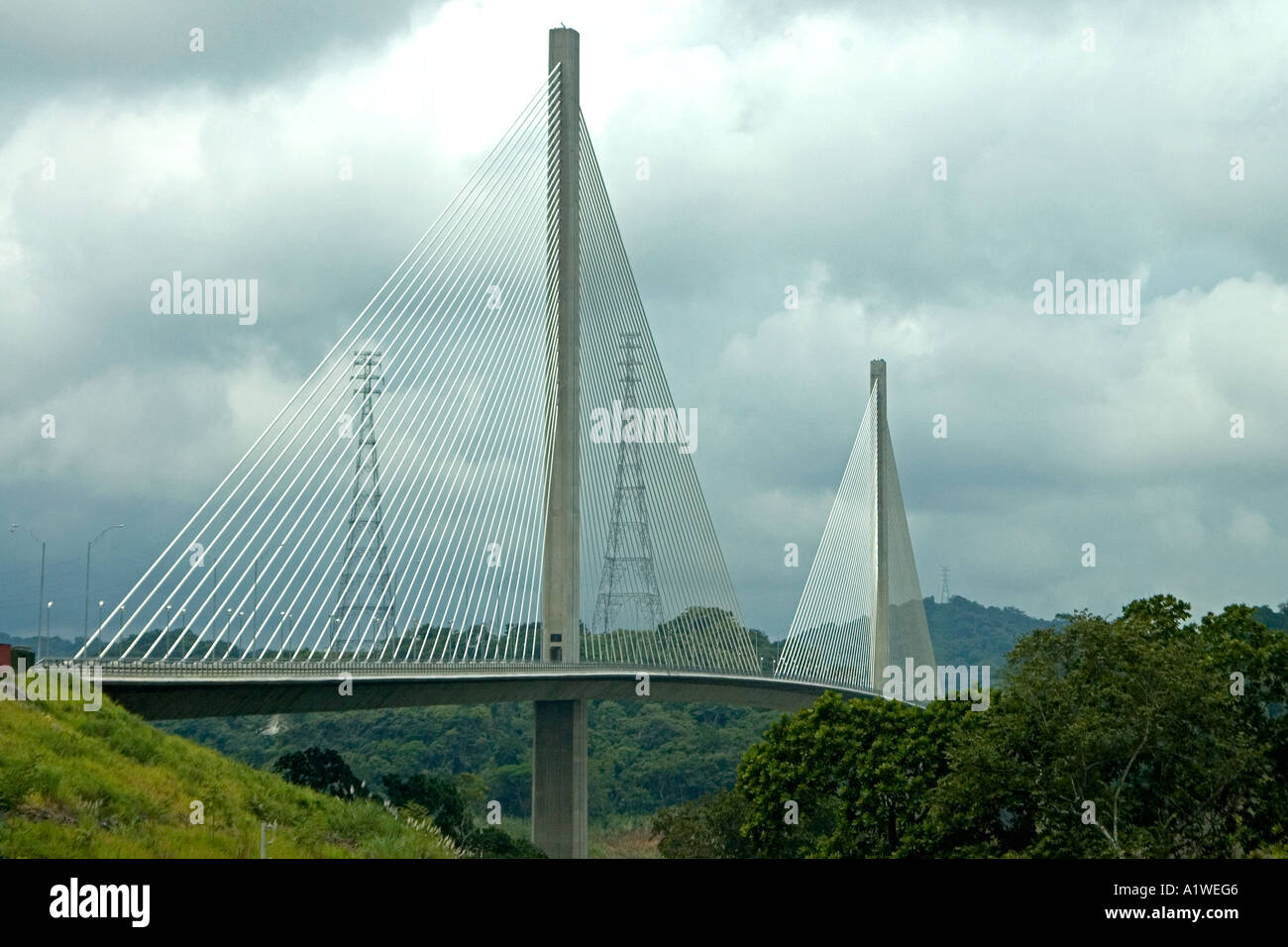 Centennial Bridge across the Panama Canal, Panama Stock Photo - Alamy