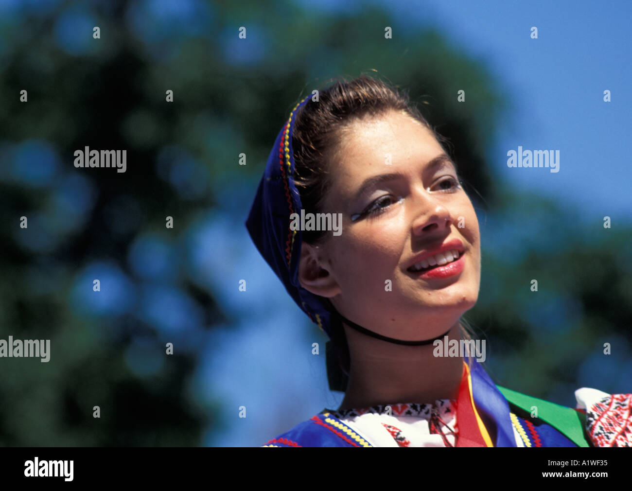Woman Ukrainian folk dancer at festival in Canada Stock Photo - Alamy