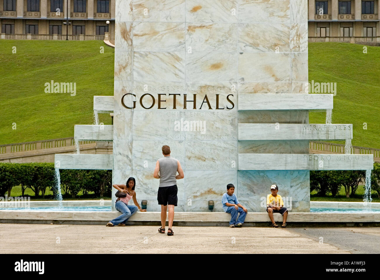 George Washington Goethals Memorial fountain at the administration ...