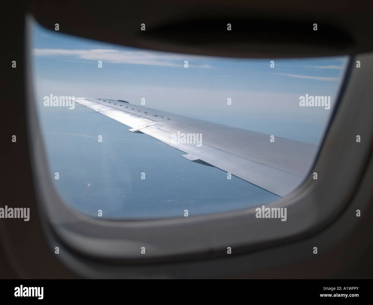 View out the window on a jet flight Stock Photo - Alamy