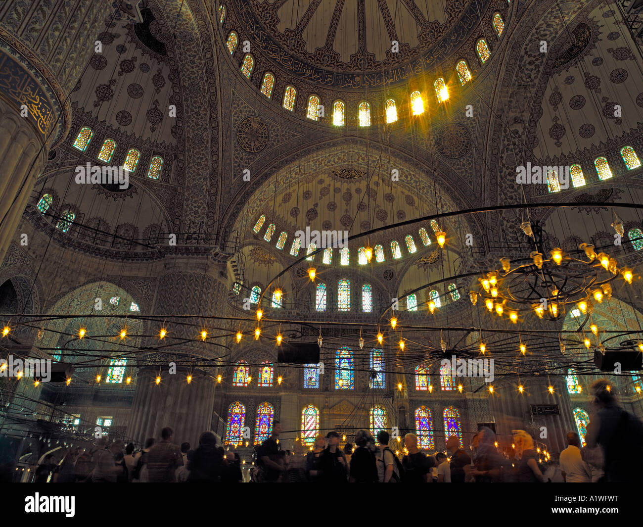 The Blue Mosque Interior in Istanbul Stock Photo - Alamy