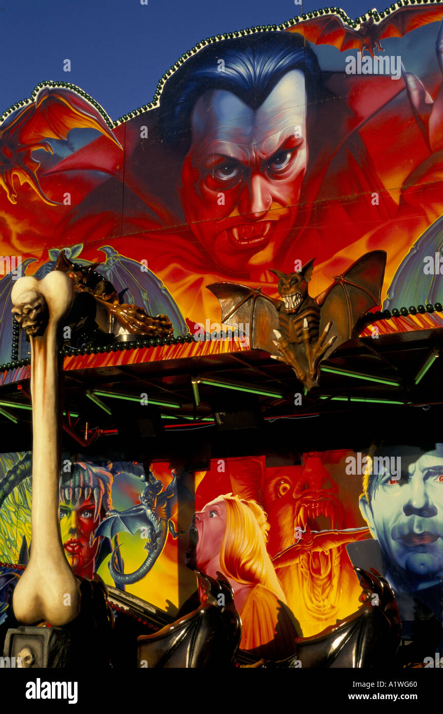 HULL FAIR FAIRGROUND GHOST TRAIN 1996 Stock Photo - Alamy
