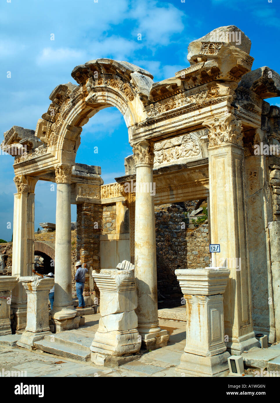 The Temple of Hadrian at Ephesus Stock Photo - Alamy