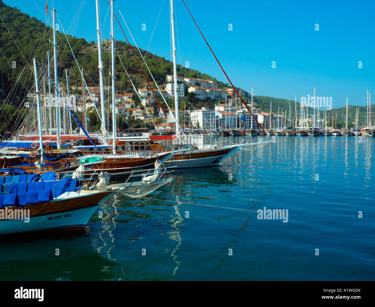 The marina in Fethiye's Inner Bay Stock Photo - Alamy