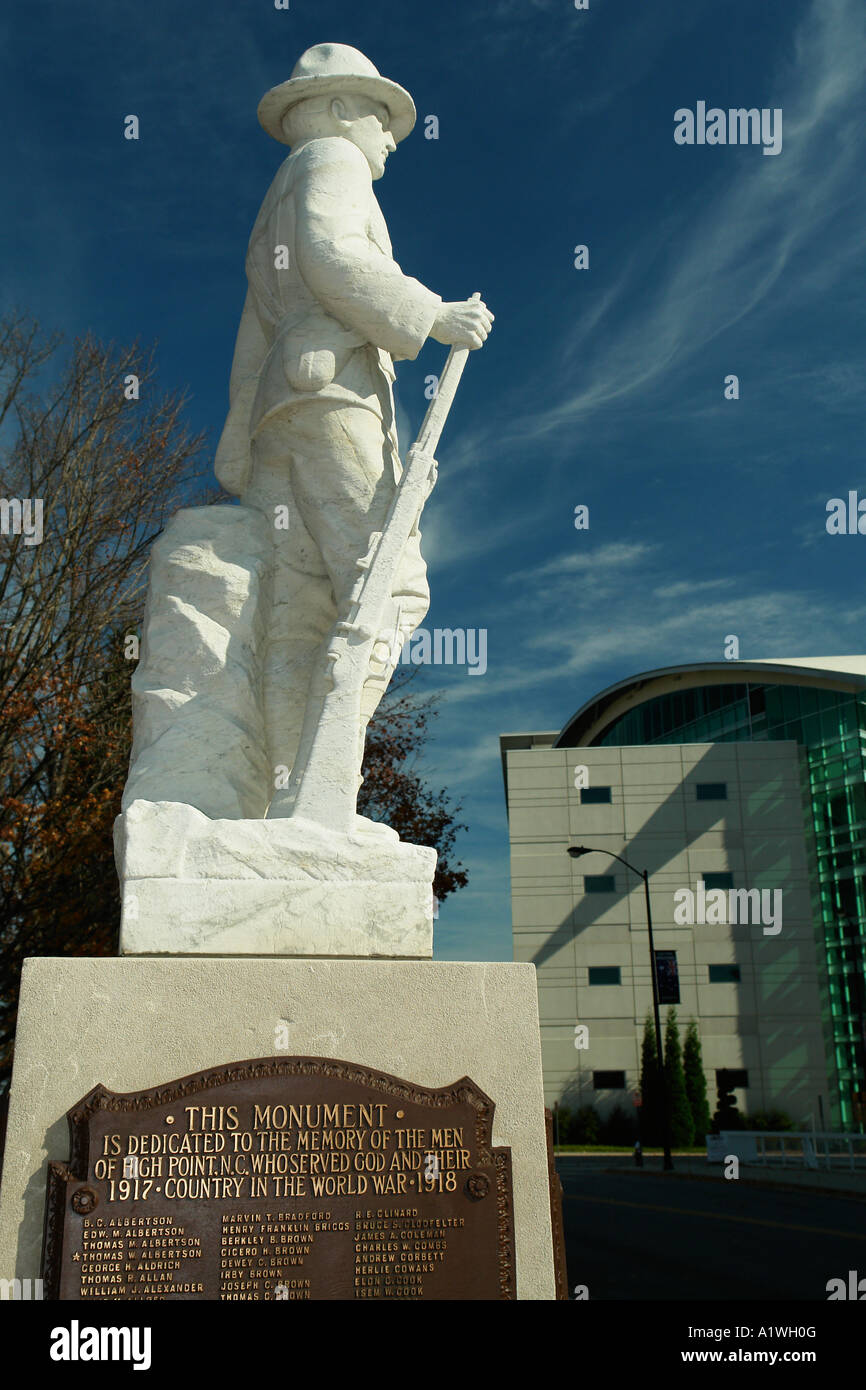 AJD54563, High Point, NC, North Carolina, Downtown, monument Stock ...