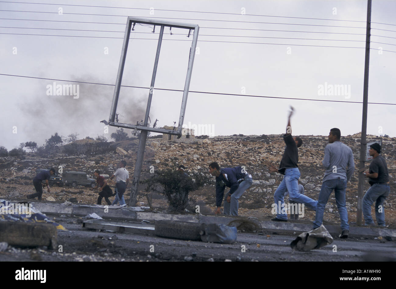Fighting stone throwing High Resolution Stock Photography and Images ...