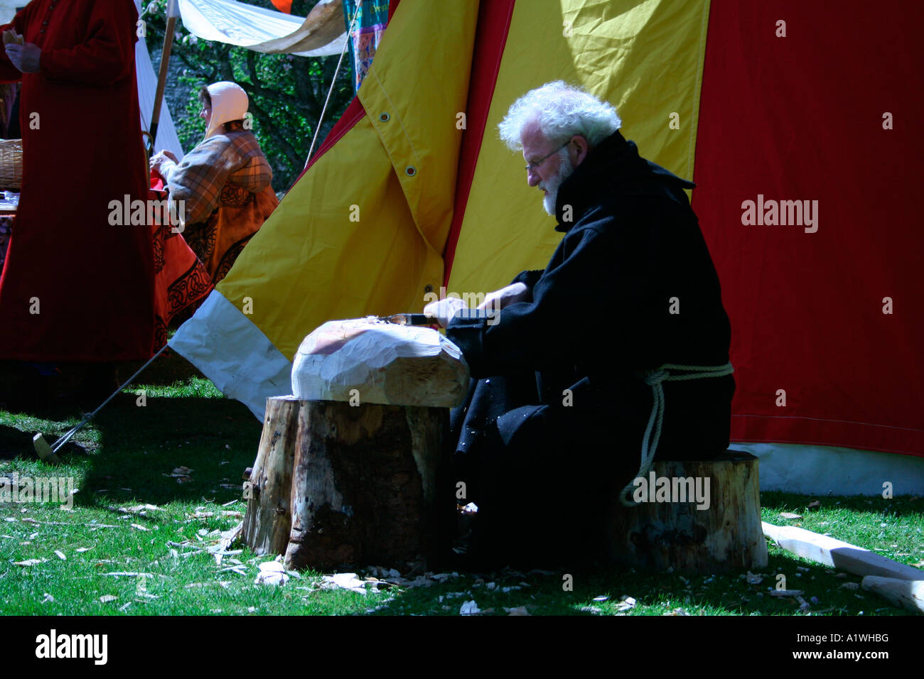 Woodworker, Medieval Fayre, Traquair House, Innerleithen, Scottish ...